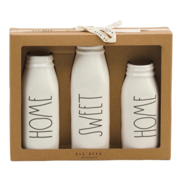 Rae Dunn | Accents | Nwt Rae Dunn Home Sweet Home Bud Vase Set Of 3 ...